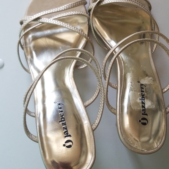 Jazzberry | Shoes | Gold Strappy Sandals | Poshmark